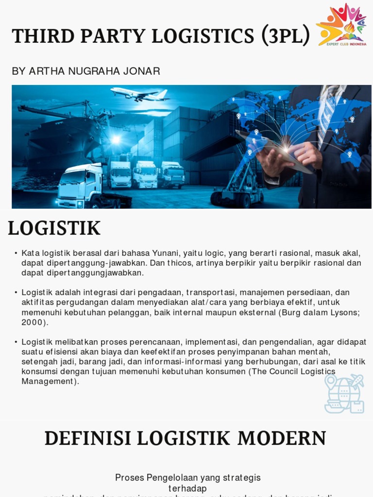Modul Webinar ECI - Third Party Logistics (3PL) | PDF
