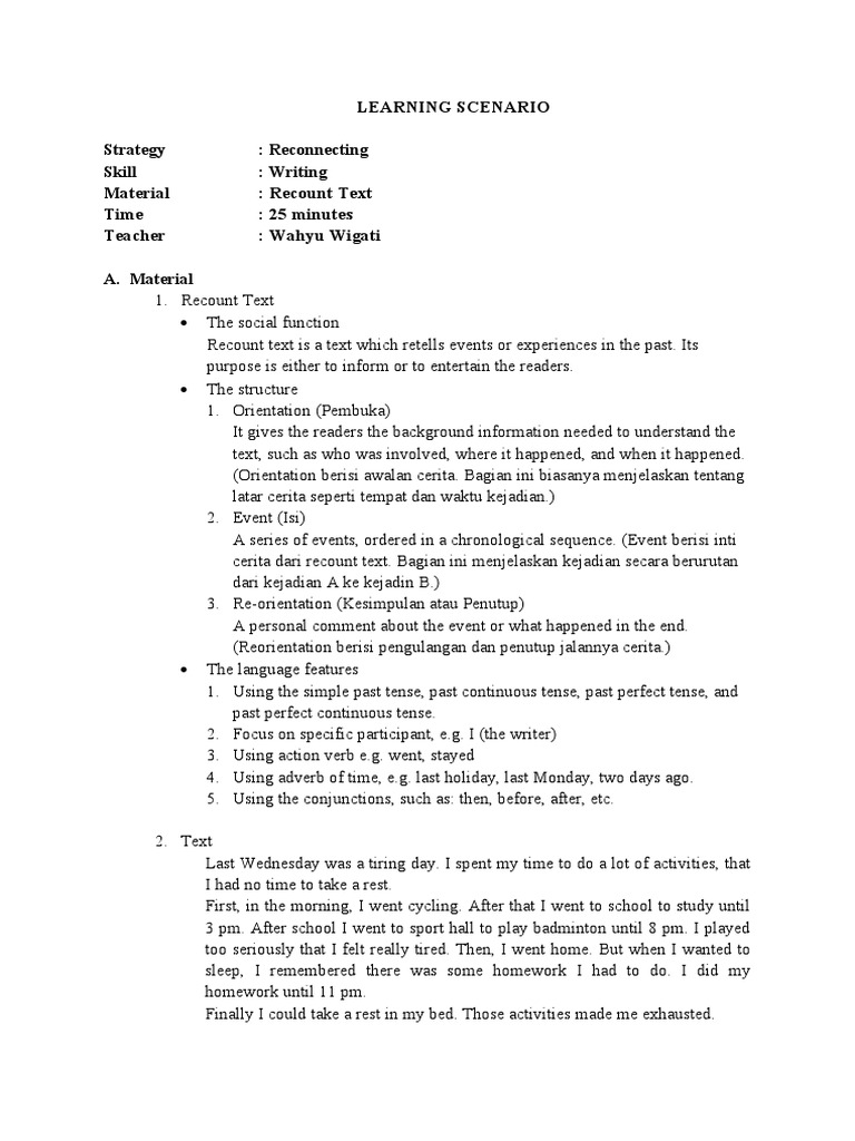 Learning Scenario | PDF | Linguistics