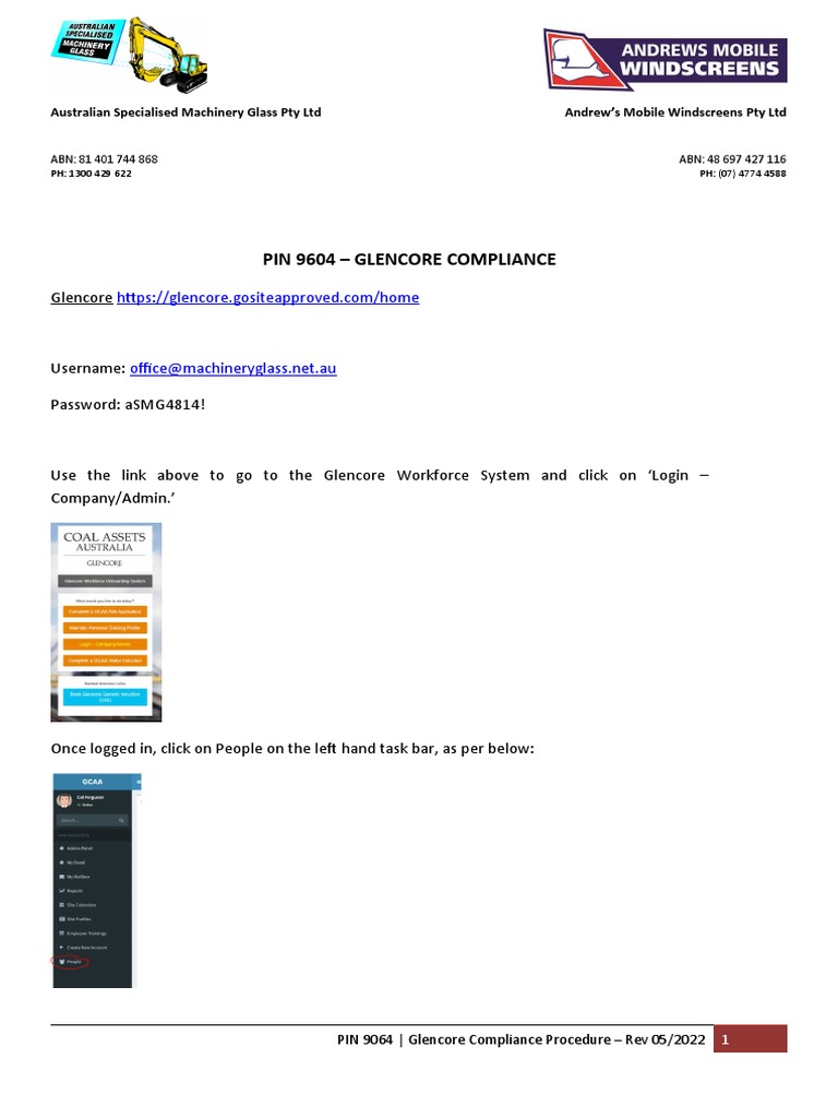 4c) PIN 9604 - GLENCORE COMPLIANCE Procedure (05 - 2022) | PDF ...