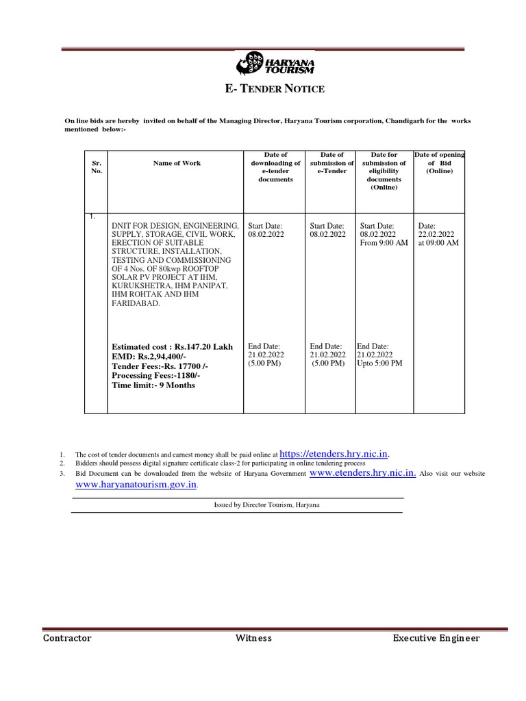 Ihm Tender | Download Free PDF | Employment | Business