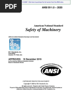 ANSI B11 Standards Safety of Machinery Group 1 1 | PDF | Safety | Risk