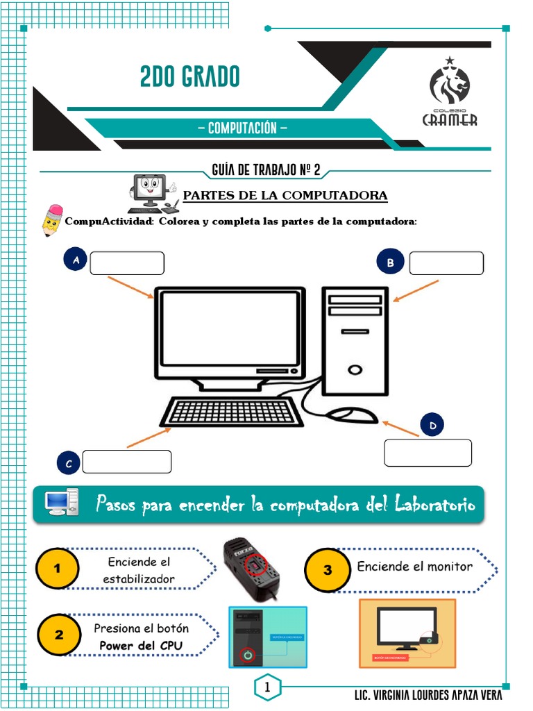 Guía de Trabajo #2 - Segundo Grado - Computación | PDF