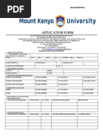 Mount Kenya University Application Form | PDF | Academic Degree ...