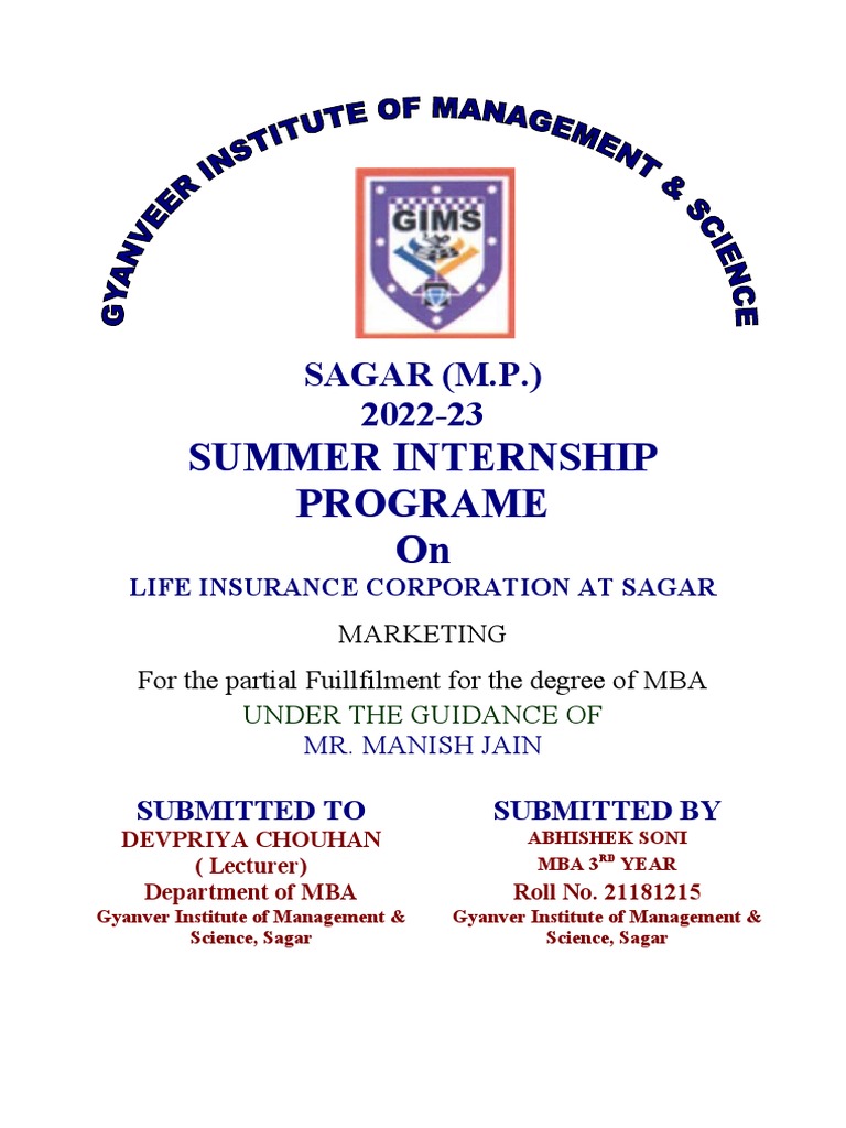 Project On LIC India | PDF | Insurance | Life Insurance