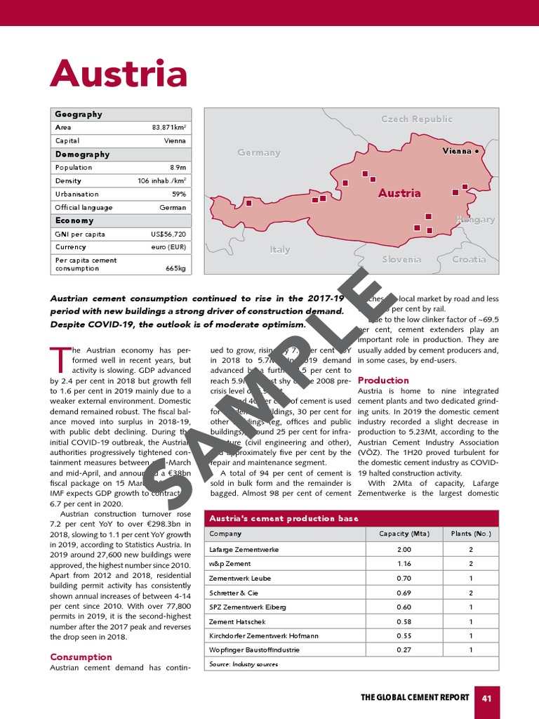 Austria: Sample | PDF | Cement | Austria