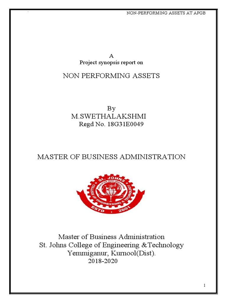 Npa Project | PDF | Banks | Loans