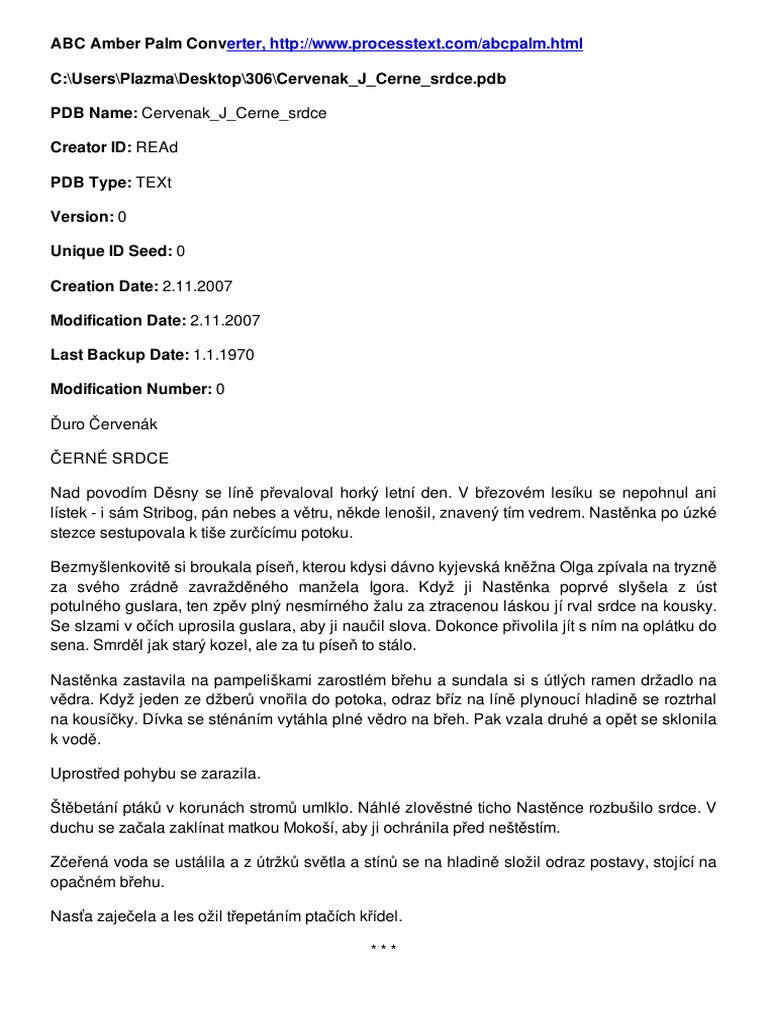 Cerne Srdce - Juraj Cervenak | PDF