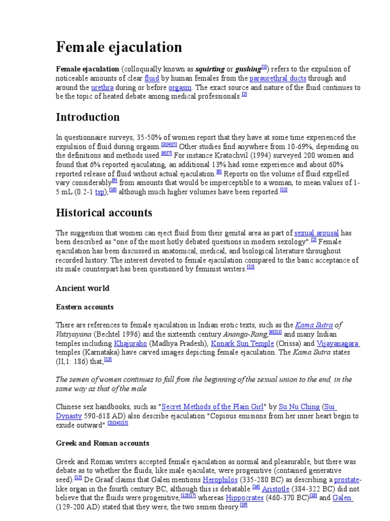 Female Ejaculation | Orgasm | Sexology