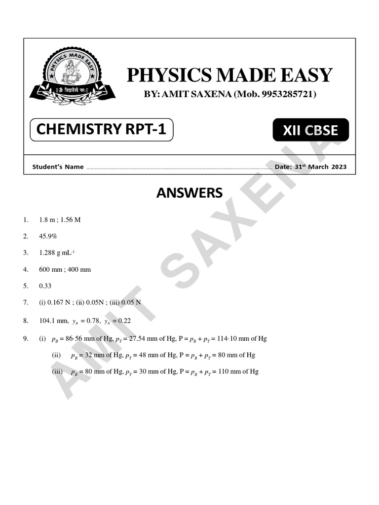 Physics Made Easy: Amit Saxena | PDF
