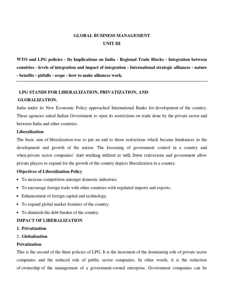Navigating Globalization: Understanding India's Liberalization ...