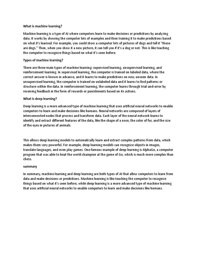 Machine Learning Deep Learning For Everybody Pdf