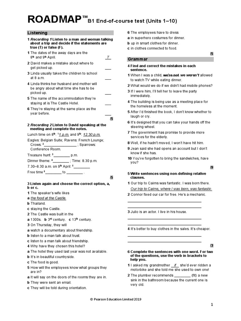 End-Of-Course Test PDF | PDF
