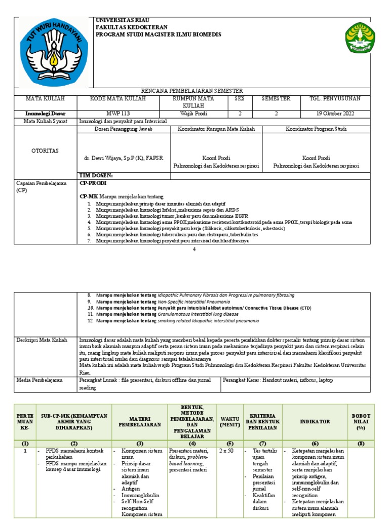 RPS Imunologi Dan ILD | PDF