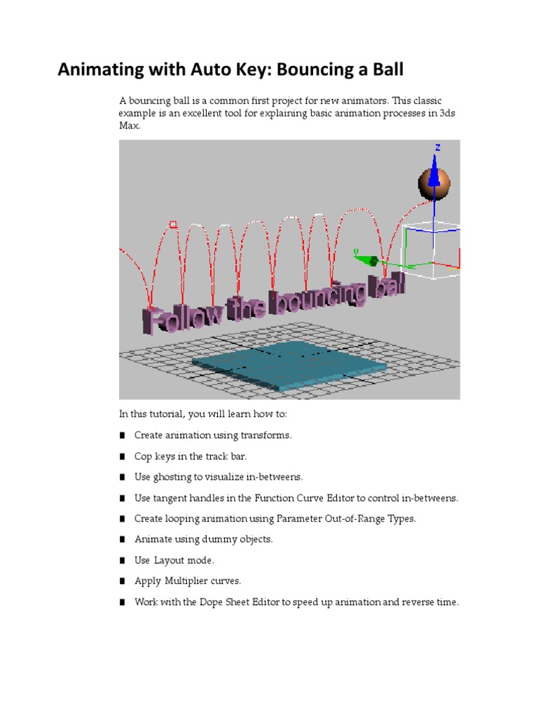 Animating With Auto Key-1 | PDF | Cursor (User Interface) | Software
