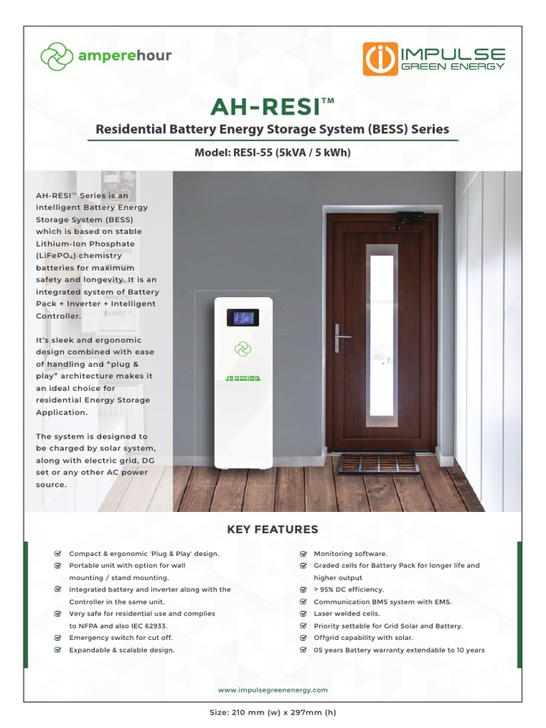 AH-RESI Datasheet | Download Free PDF | Solar Power | Alternating Current