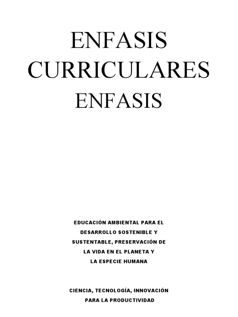 ENFASIS CURRICULARES | PDF