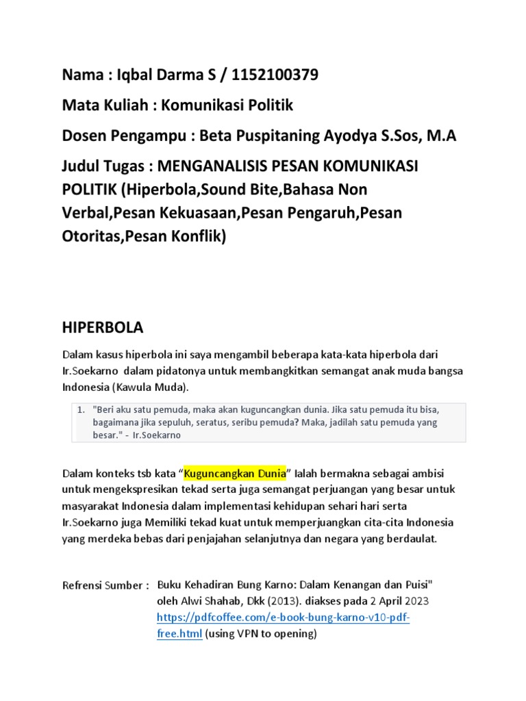 Analisis Pesan Komunikasi Politik | PDF