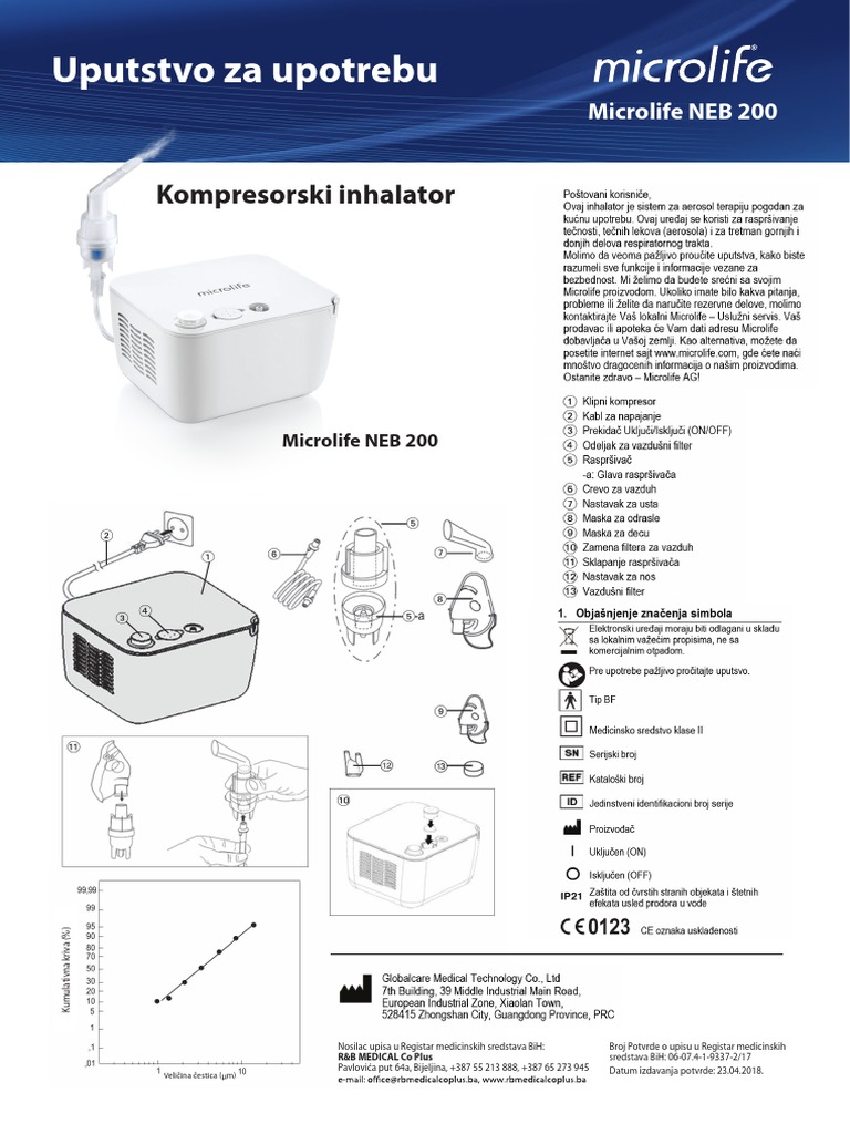 Inhalator Microlife Neb 200 Uputstvo | PDF