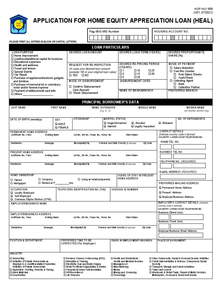Home Equity Appreciation Loan Application | PDF | Loans | Credit