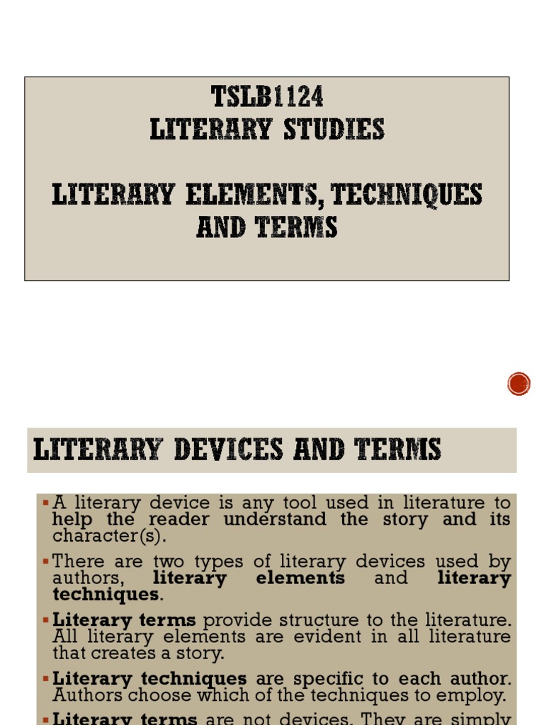 Literary Devices | PDF | Narration | Plot (Narrative)