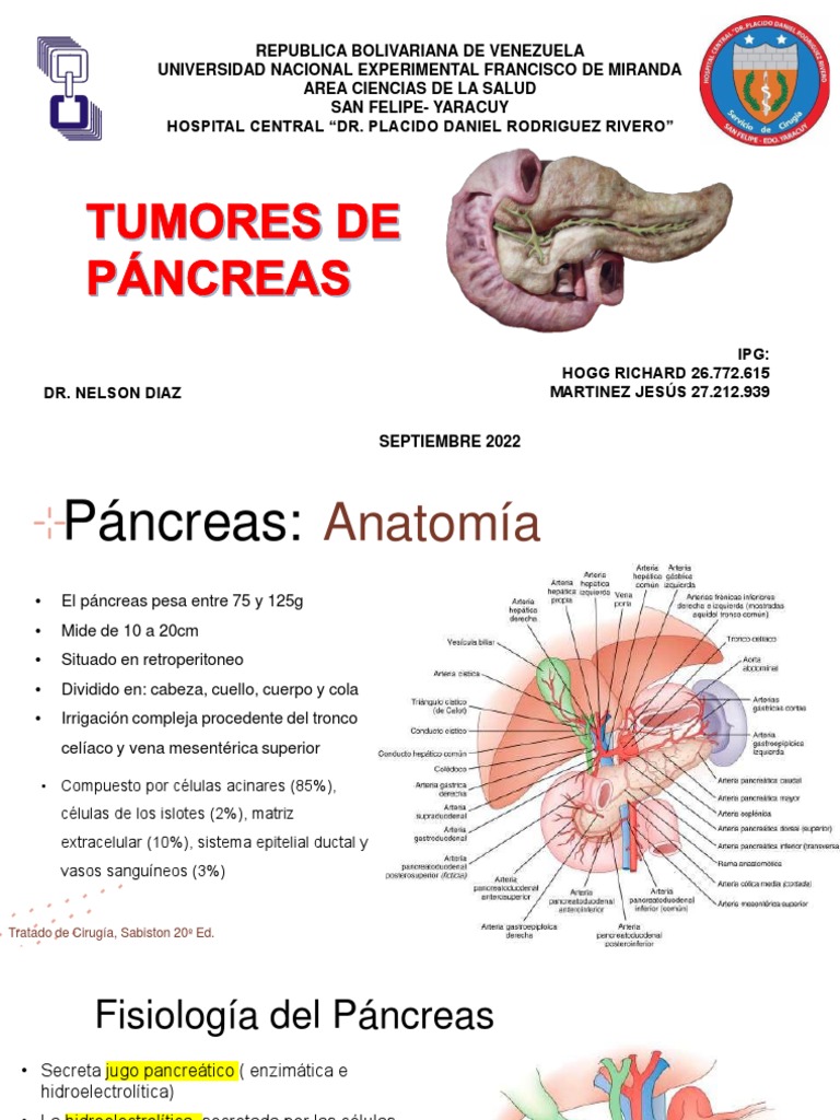 Tumores de Pancreas | PDF | Páncreas | Medicina