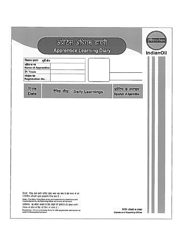 Learning Diary Format | PDF