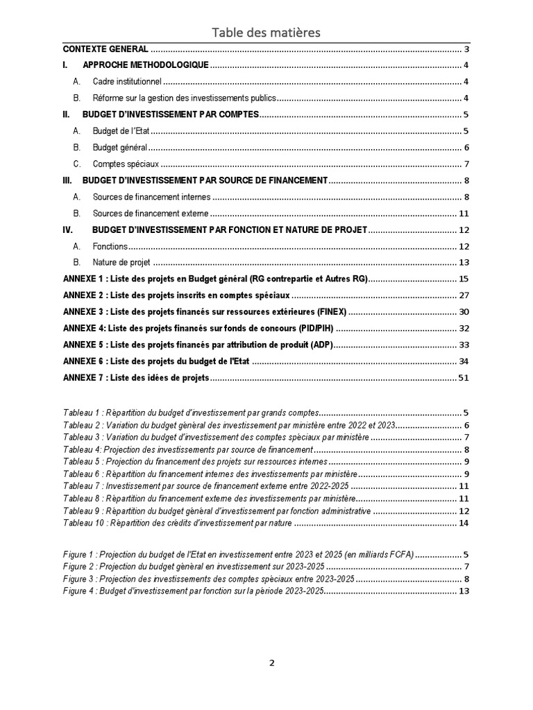 PIP 2023-2025 : Budget et Projets clés | PDF | Finance et gestion monétaire