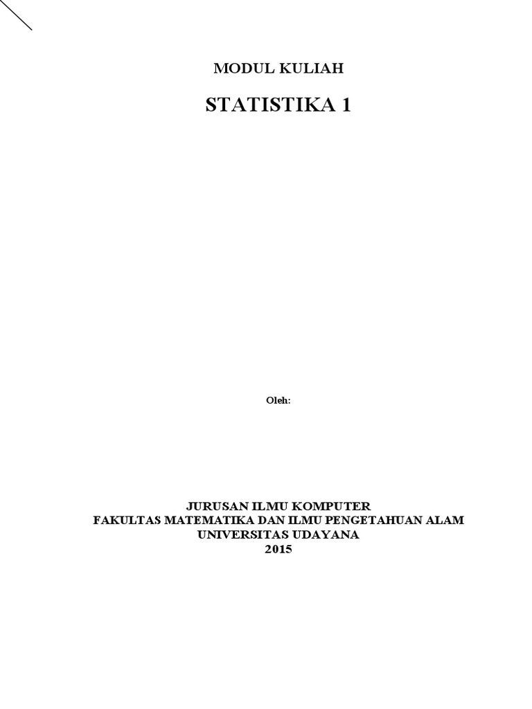 Modul Statistika | PDF
