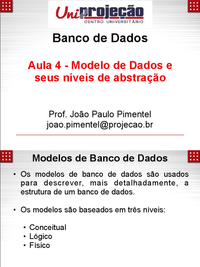 Aula 4 - Modelo de Dados e Seus Niveis de Abstracao - Respostas Exercicios - 20220825-0932 | PDF ...