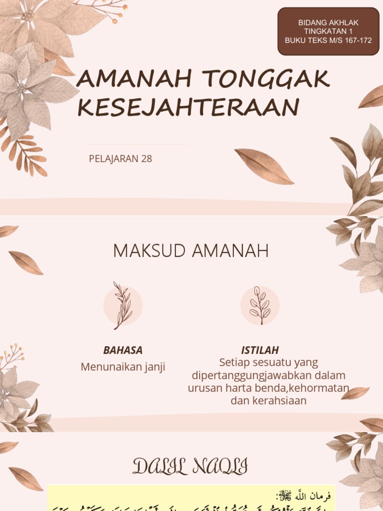 P28 Amanah Tonggak Kesejahteraan | PDF