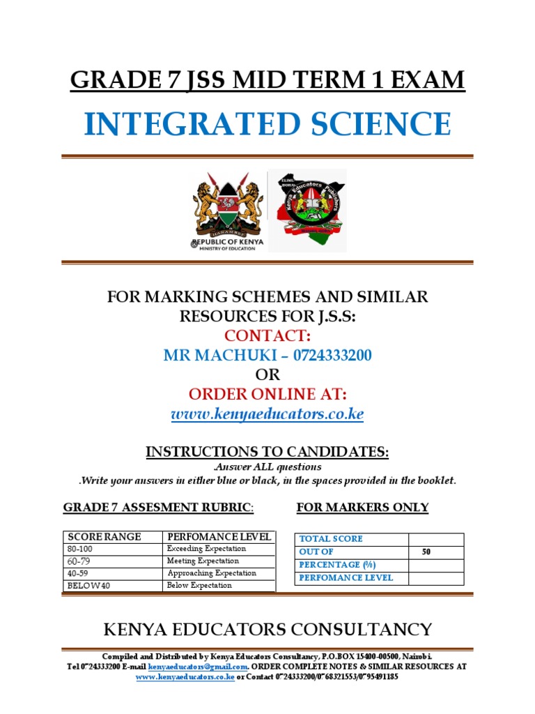 Grade 7 Int Sci Midterm 1 Exam | PDF | Educational Assessment And ... Grade 7 Int Sci Midterm 1 Exam | PDF | Educational Assessment And ...