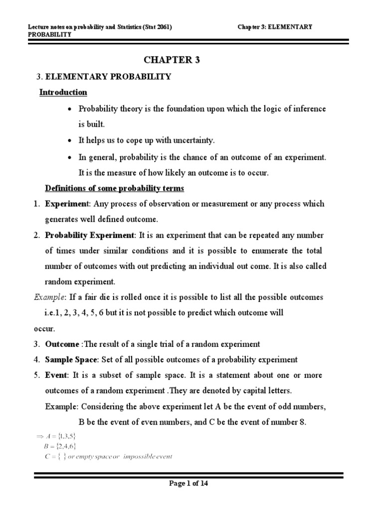 Chapter 3 | PDF | Probability | Randomness