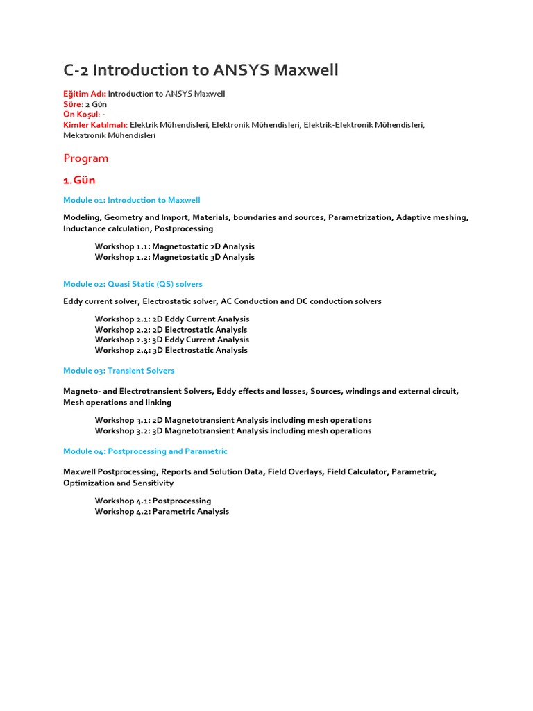 Ansys Maxwell Egtm Icerigi | PDF | Transformer | Inductor