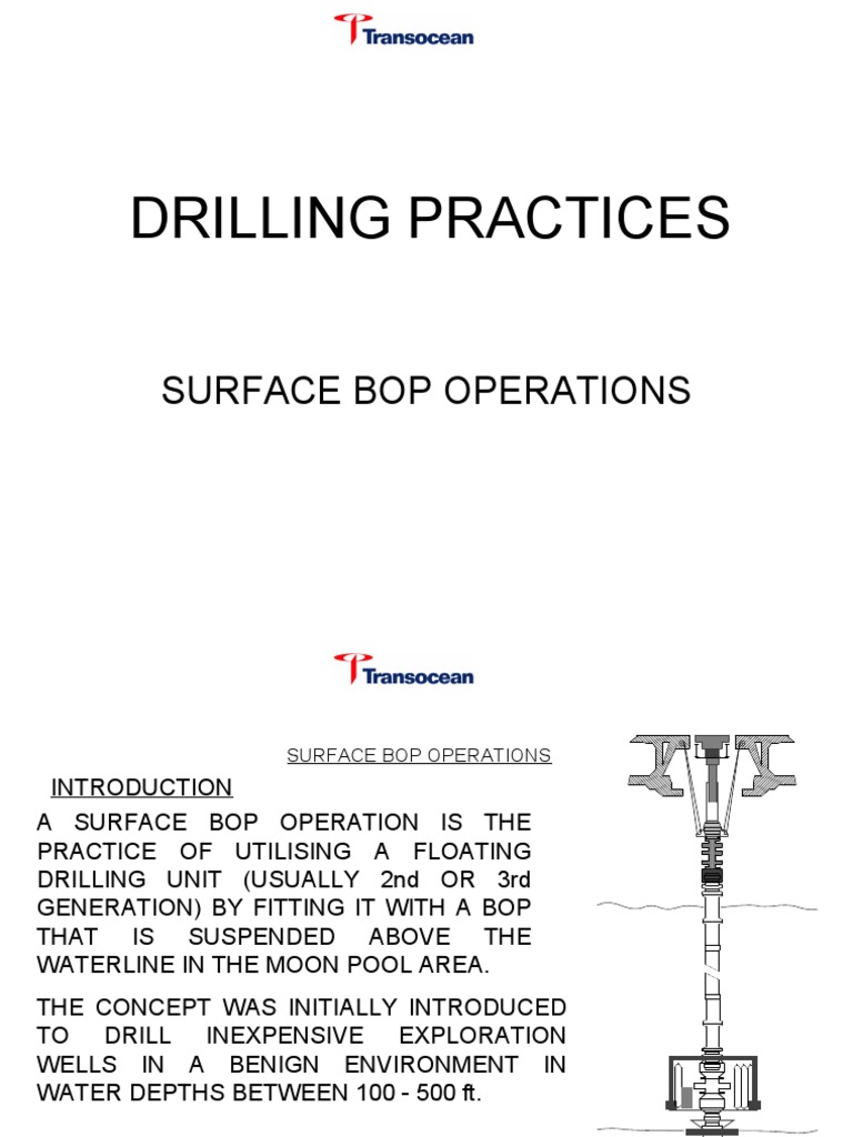 Surface BOP Operations. | PDF | Mechanical Engineering | Equipment