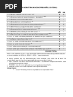 Escala de Depressão Geriátrica - GDS: Instruções | PDF | Depressão ...