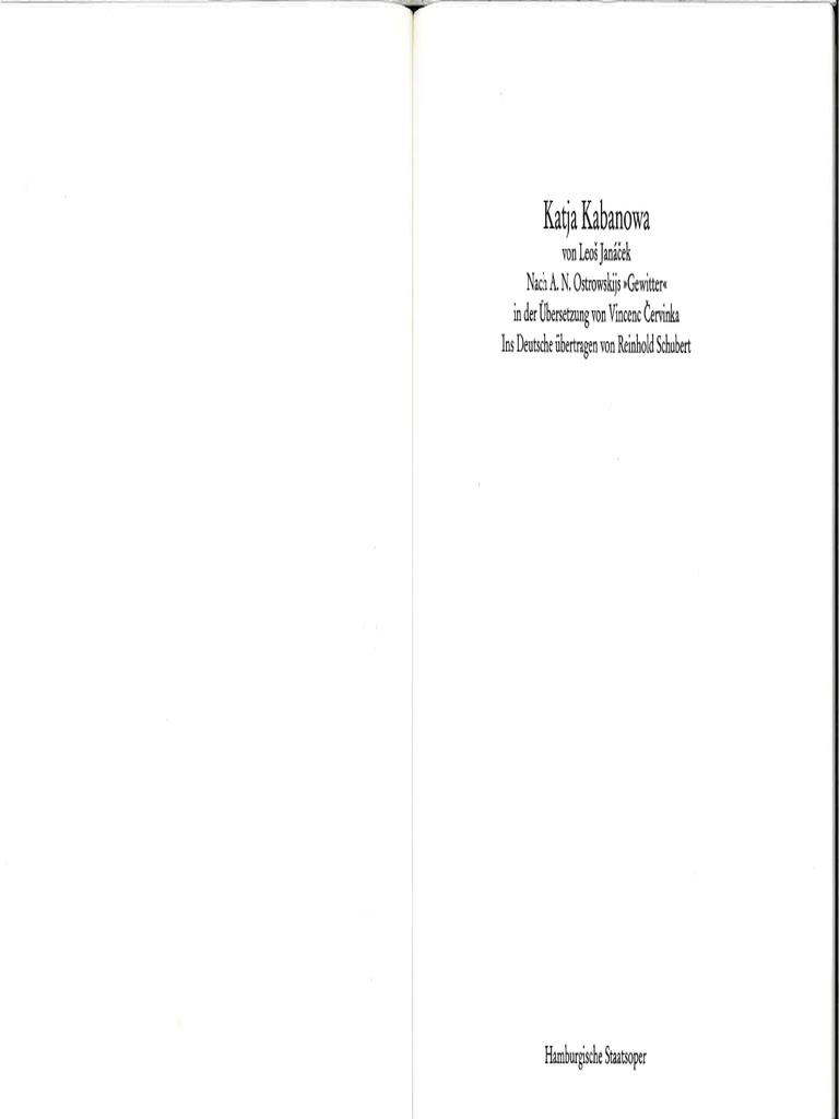 Katja Kabanova-Programme | PDF