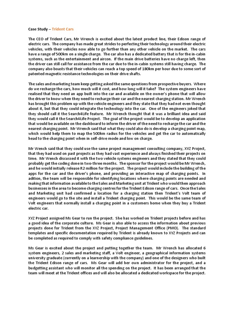 PM Test 1 (2021) - Trident Motors (Including Sample Answers) | PDF ...