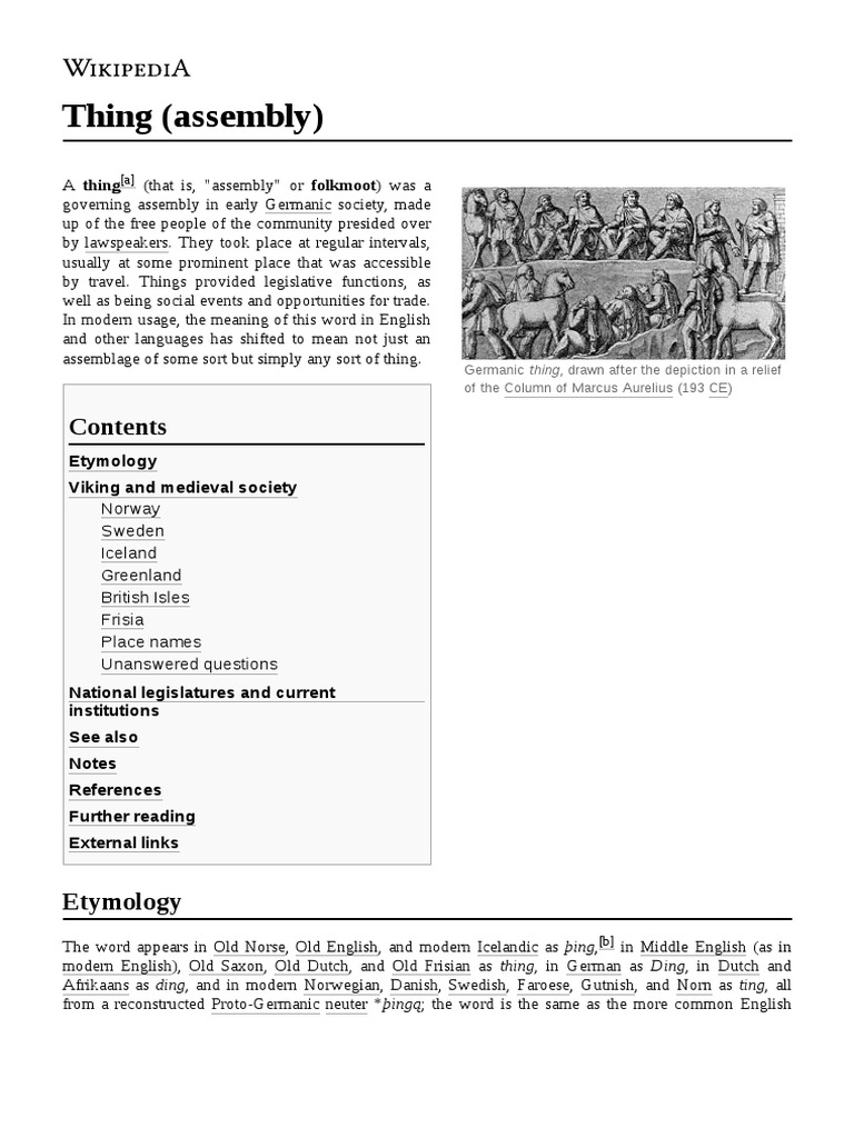 Thing (Assembly) | PDF | Scandinavia | Europe