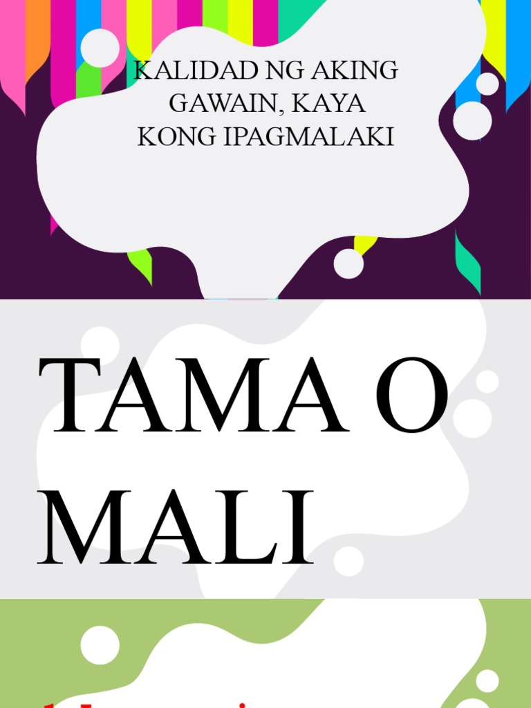 Kalidad NG Aking Gawain, Kaya Kong Ipagmalaki | PDF