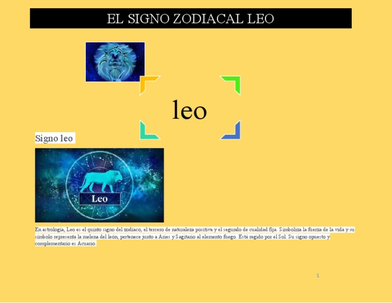 Signo Leo Tarea Semana 2 Daniela Garcia Peralta | PDF