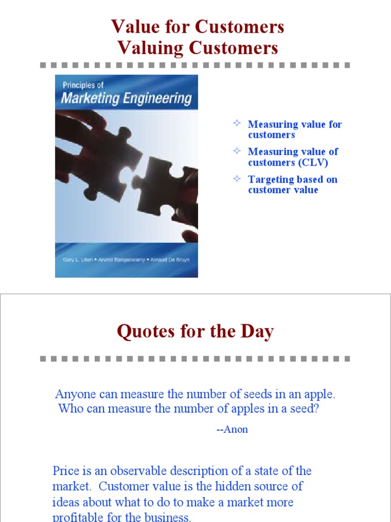 Principles - Ch2 - Customer Value and Valuing Customers | PDF ...