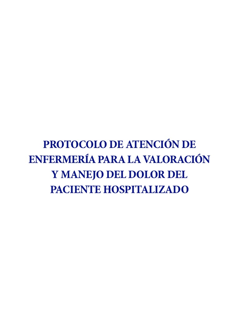 Manejo Del Dolor. | PDF | Dolor | Medicina CLINICA