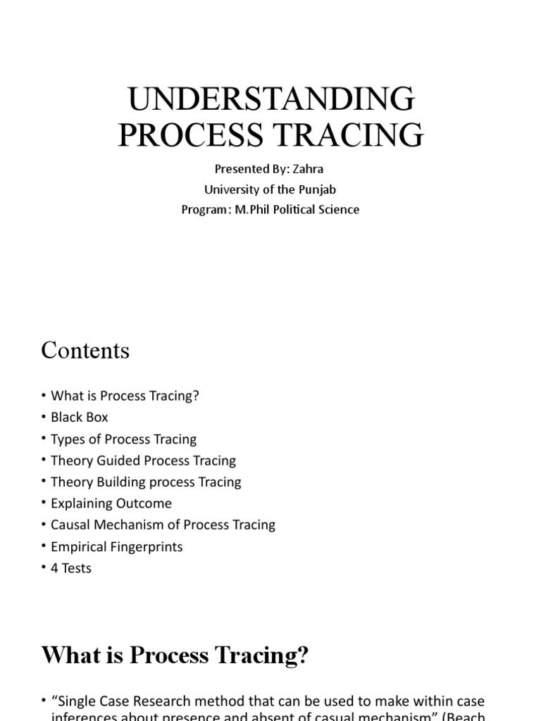 Understanding Process Tracing | PDF | Causality | Scientific Method