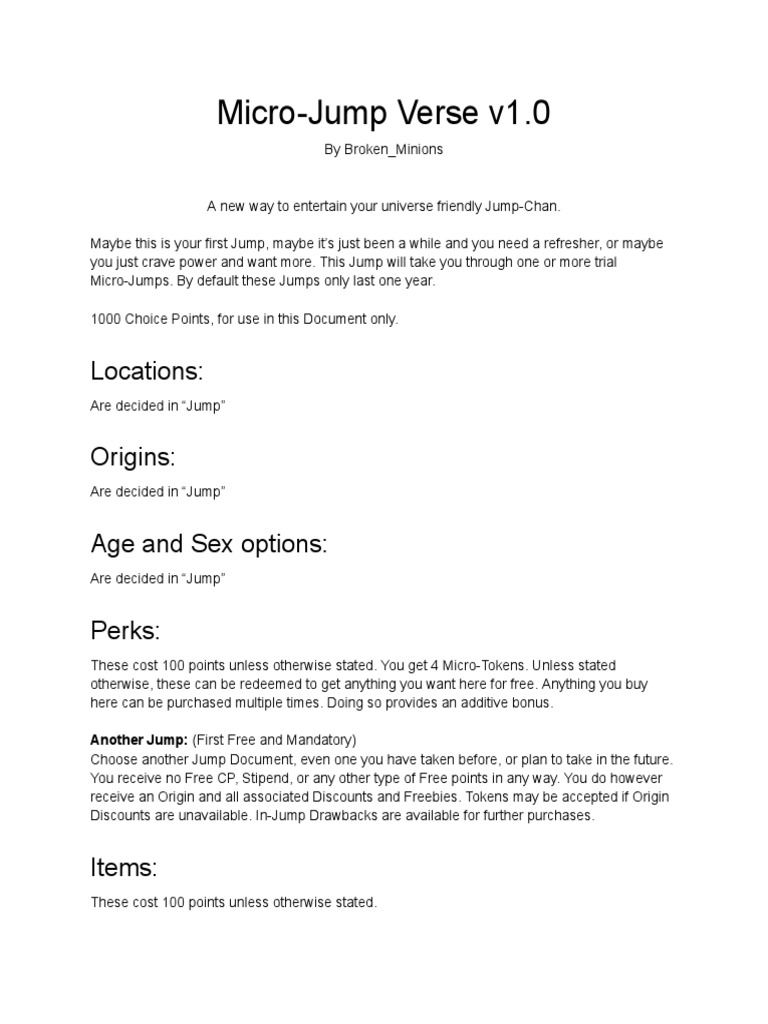 Micro-Jump Verse v1.0 | PDF | Warehouse | Vending Machine