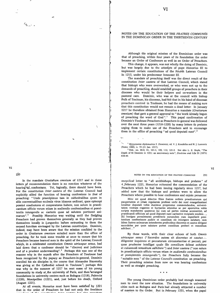 Leonard E Boyle Notes On The Education o | PDF