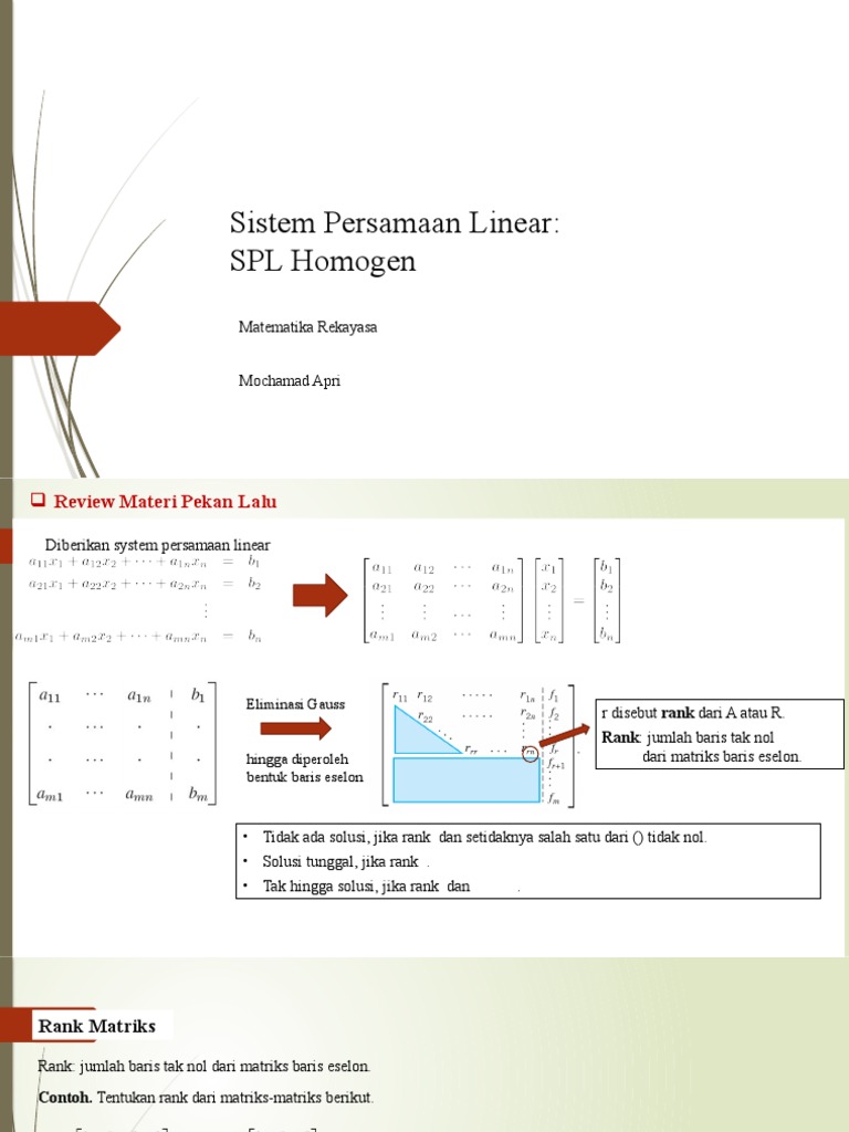 2 Sistem Persamaan Linear | PDF