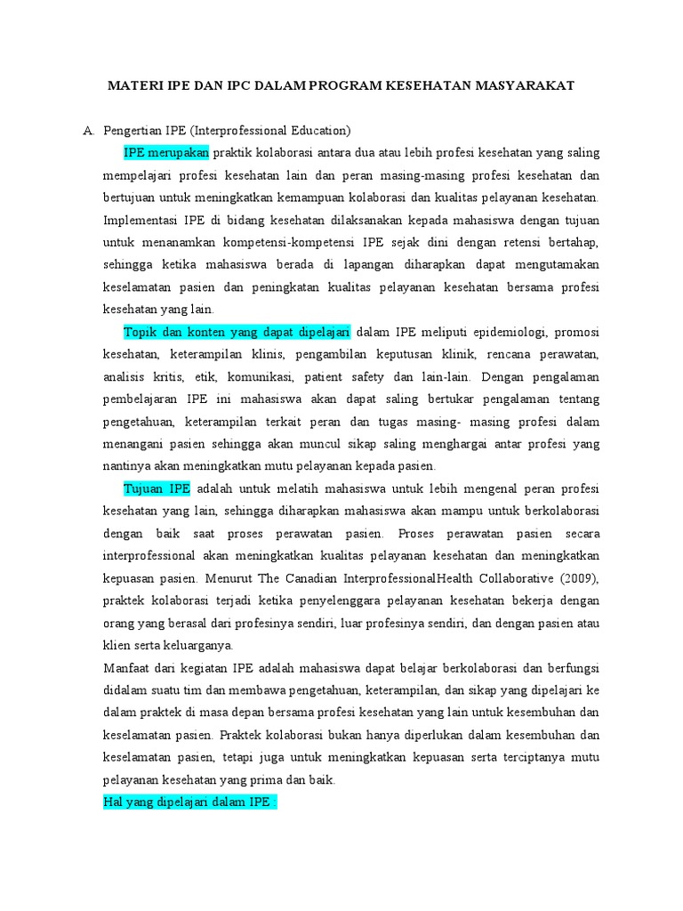 Materi IPE:IPC | PDF