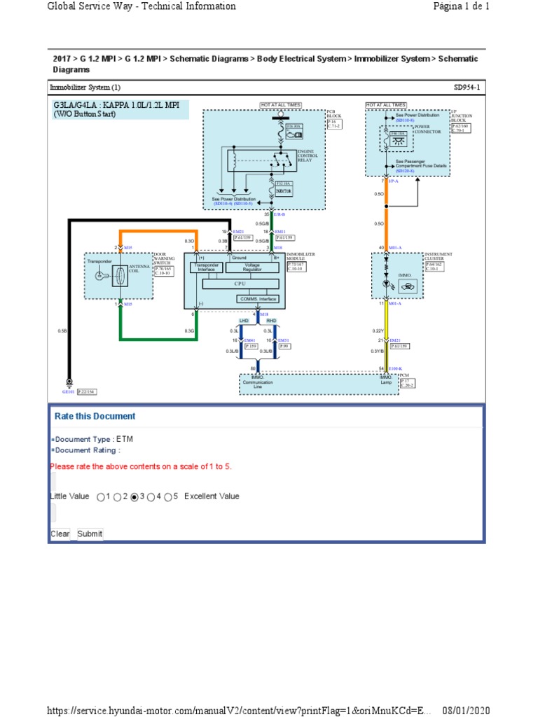 G3LA/G4LA: KAPPA 1.0L/1.2L MPI (W/O Button Start) | PDF | Electrical ...