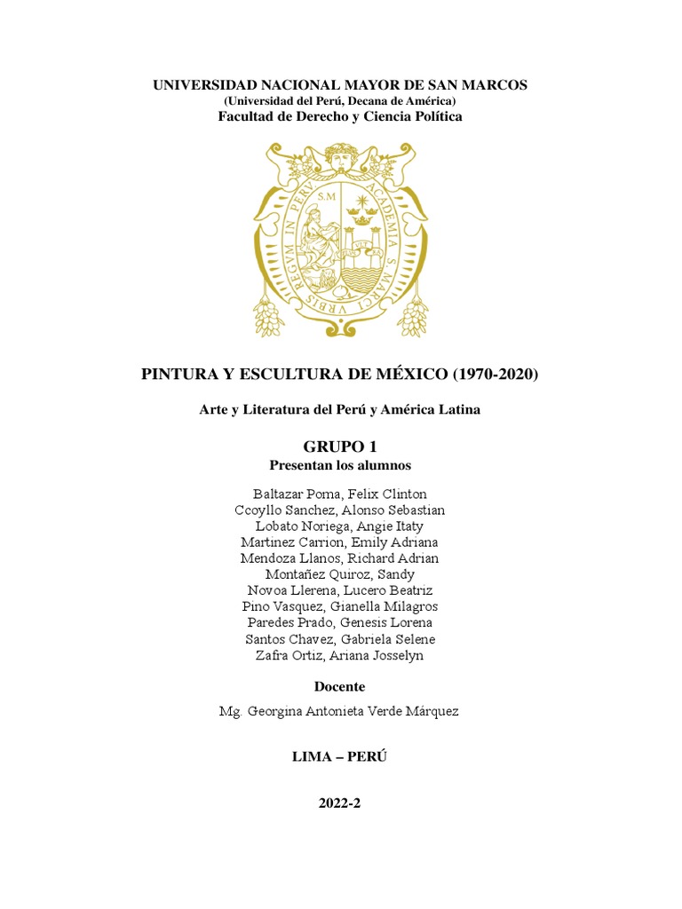 Escultura y pintura en México (1970-2020) | PDF | México | Escultura