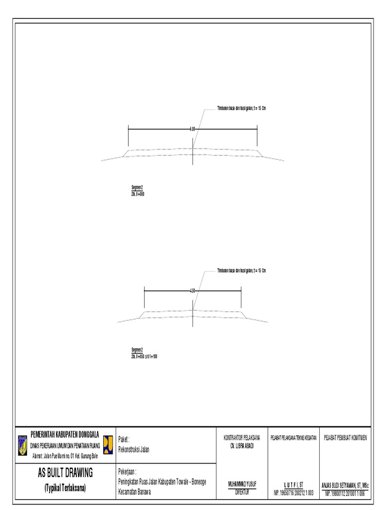 As Built Drawing Jalan Towale - Boneoge 2022 | PDF